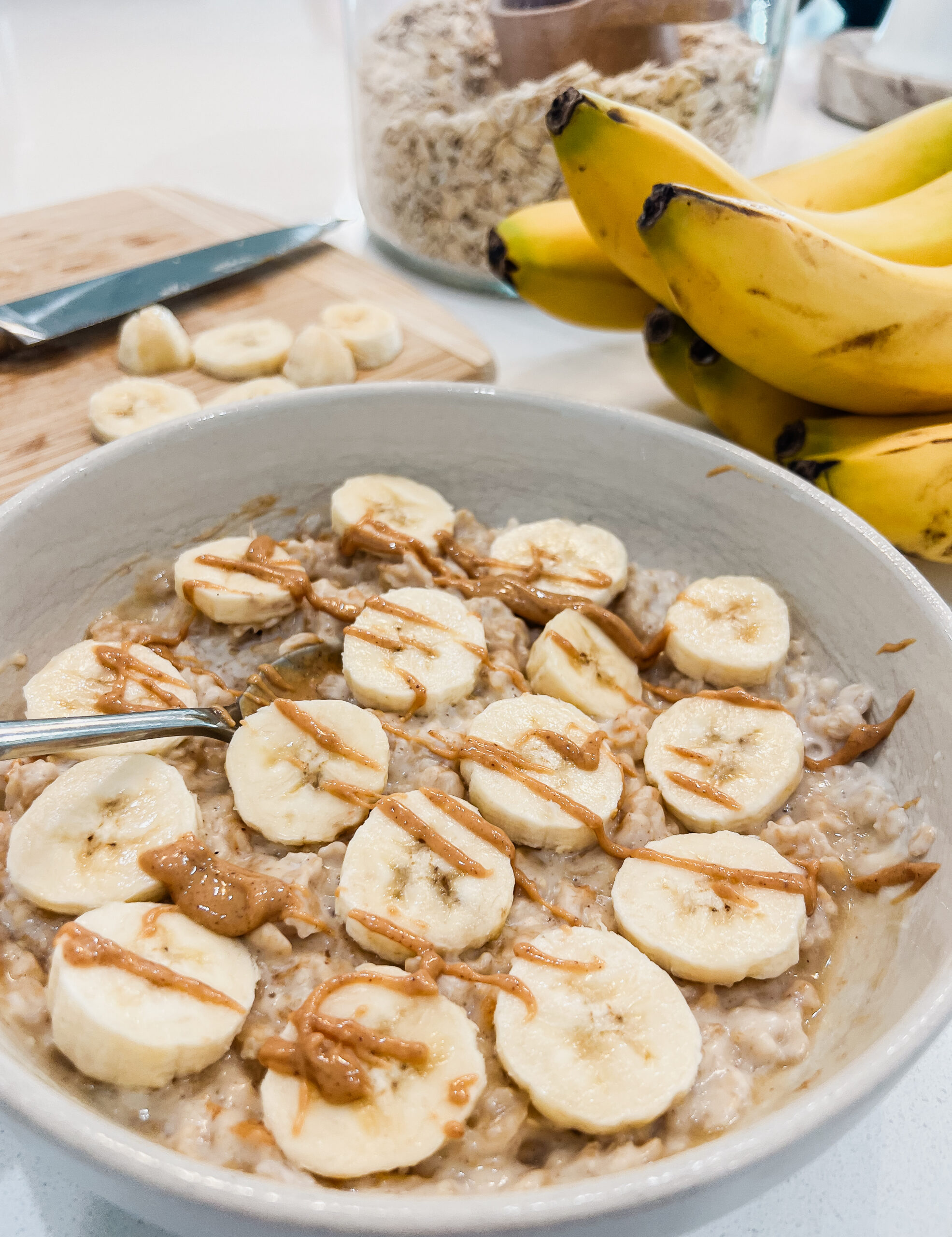 Peanut Butter Banana Oatmeal - Natasha Pehrson