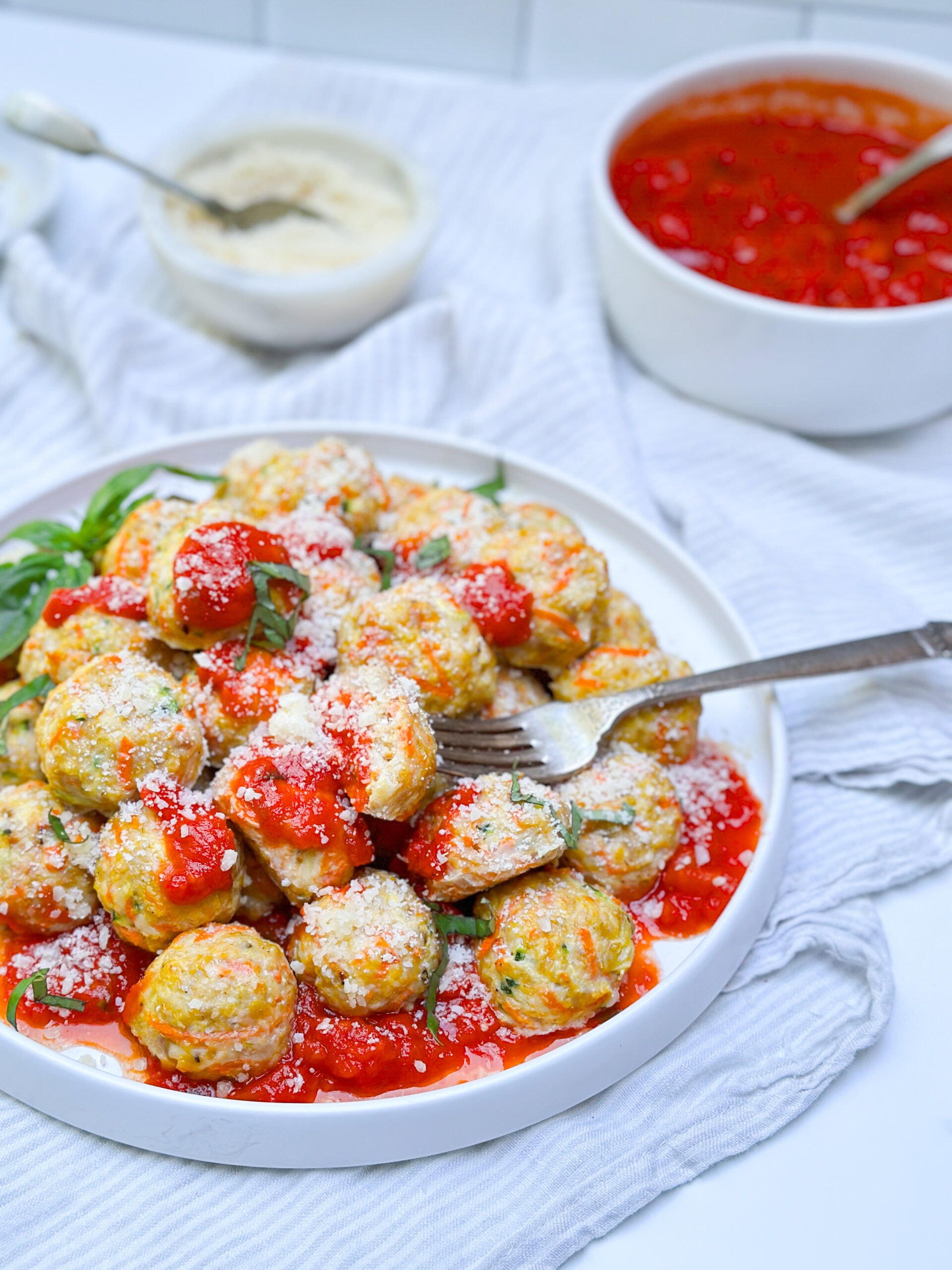 Kid-Friendly Veggie-Packed Baked Chicken Meatballs - Natasha Pehrson